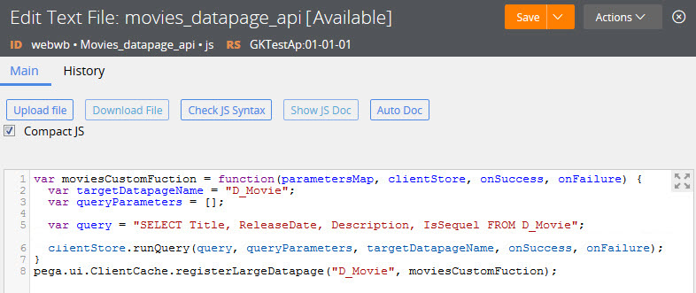 Creating and sourcing large data pages to store large reference data in ...