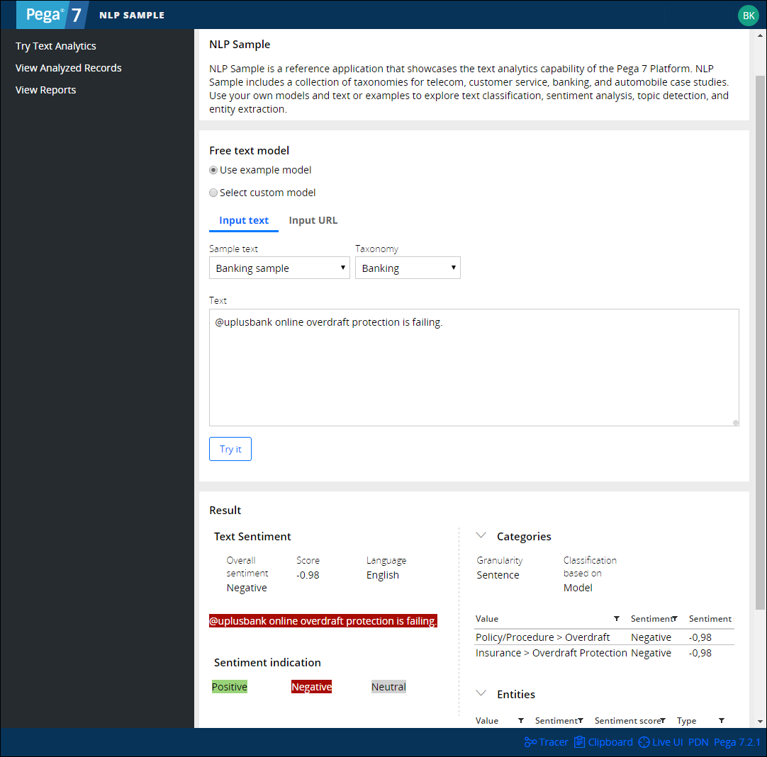 Exploring Text Analytics With The Nlp Sample Application In Pega 721