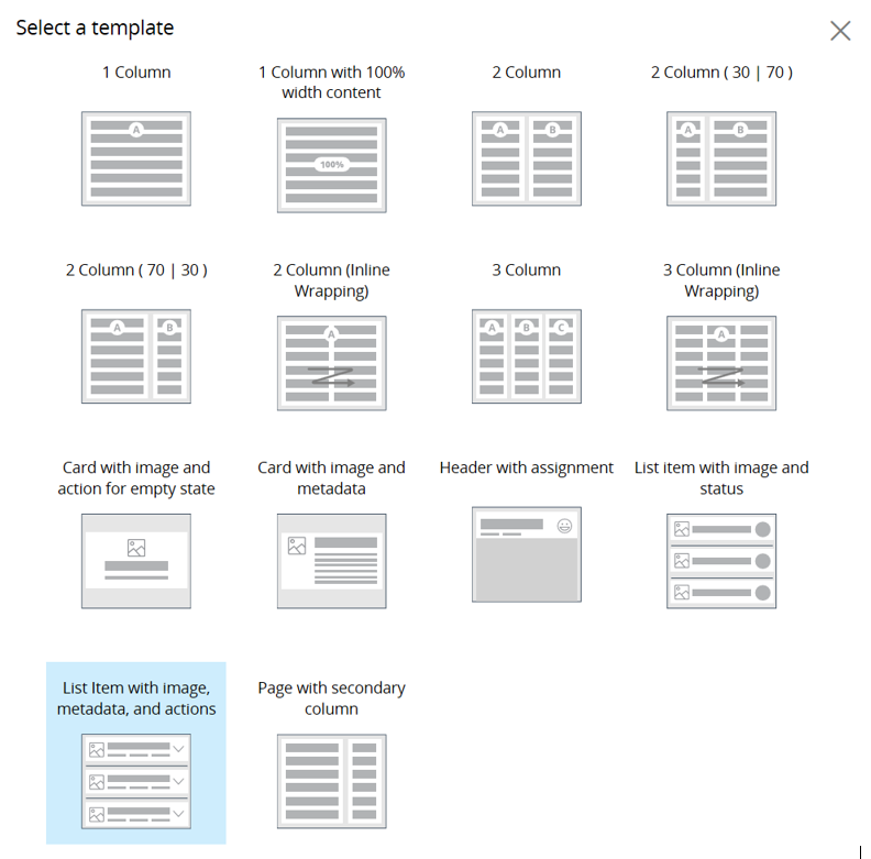 Designing sections by using design templates | Pega