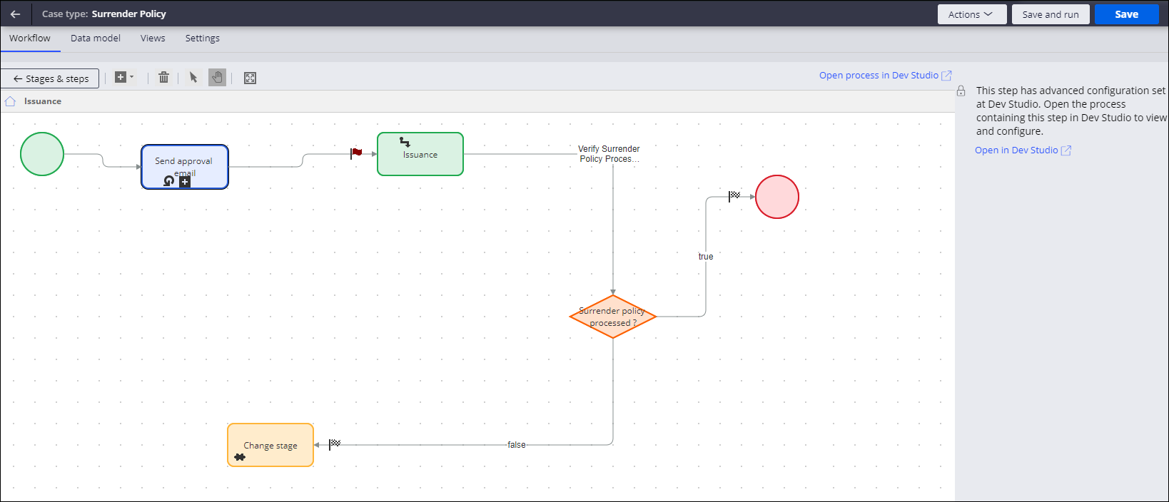 Surrender Policy Microjourney | Pega